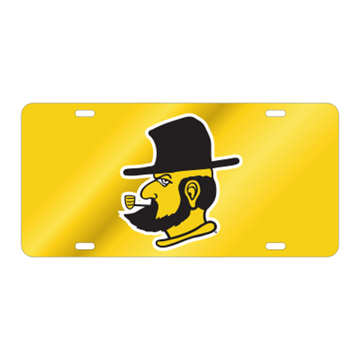 Appalachian State Yosef License Plate- Gold Mirror Finish ...